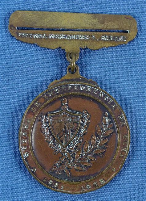 Cuban War Of Independence 1895 1898 Medal Griffin Militaria