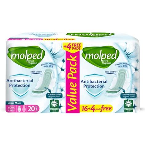 Maxi Long Antibacterial 20 Pads Molped Jumia Egypt