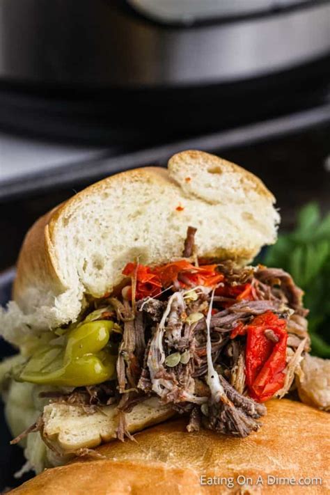 Instant Pot Italian Beef Sandwiches Eating On A Dime