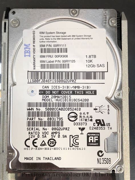 Ibm 2076 Ahf4 18tb 25 Inch Server Hard Drive 01nn110 01nn124 00rx908