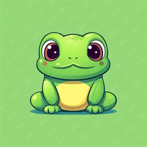 Premium Vector Cute Frog Cartoon Vector Illustration
