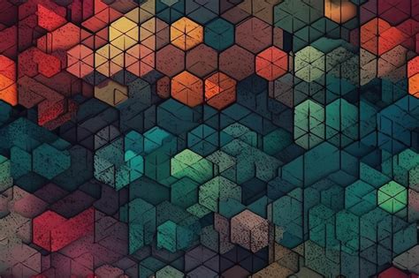 Premium Ai Image Vibrant Abstract Background Filled With Multicolored Cubes