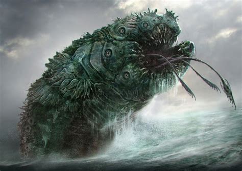 Charybdis Concept Art By Sebastian Meyer Big Sea Monster Giant Sea