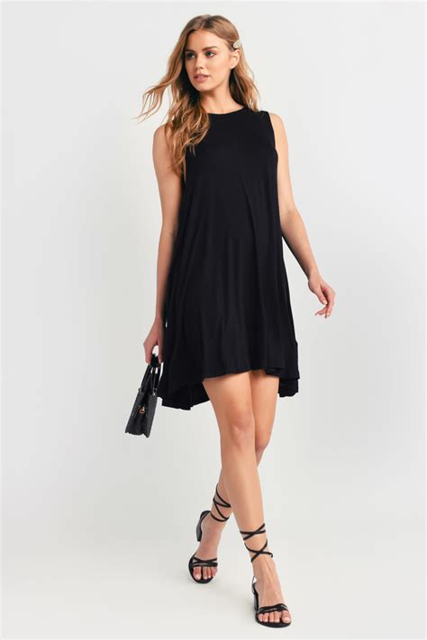Cute Black Shift Dress Flowy Dress Black Dress Shift Dress 24
