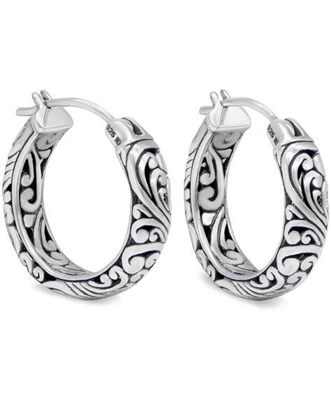 Devata Gold Plated Sterling Silver 925 Sterling Silver 925 Bali Hoop