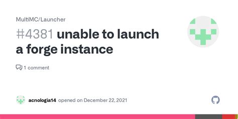 Unable To Launch A Forge Instance · Issue 4381 · Multimclauncher · Github