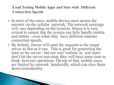 Simulating Different Network Speeds Using JMETER PPT