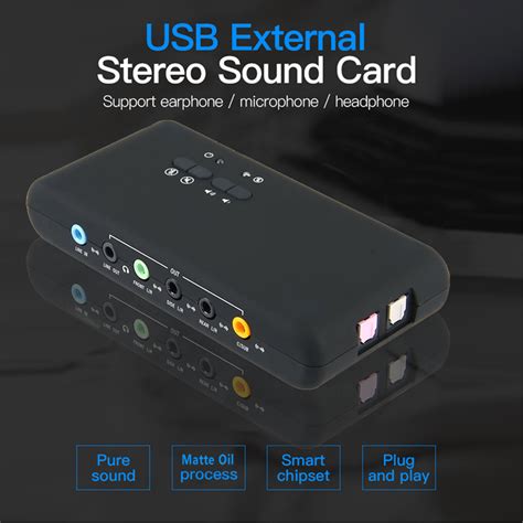 USB2 0 Sound Cards Cm6206 Chipset USB 7 1 Sound Card With SPDIF USB Extension EBay