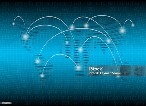 Cyber Security Data Protection Business Technology Privacy Concept World Map Fo Connection
