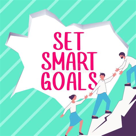 Handwriting Text Set Smart Goals Concept Meaning Establish Achievable