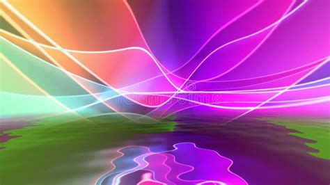 Mesmerising Colourful Light Waves Animation Displaying A Spectrum Of