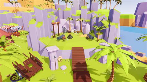 Low Poly Pirate Island CGTrader