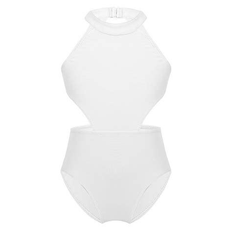 Kaerm Girls One Piece Sleeveless Halter Ballet Dance Costumes Cutouts