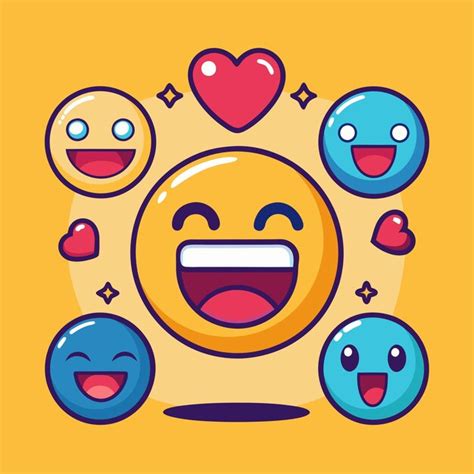 Simple Emoji Icons Vector Design Premium Ai Generated Vector