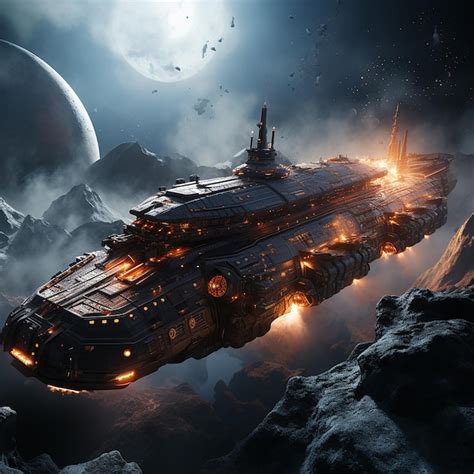 Premium Ai Image Space Ship