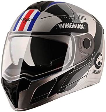 Vega Bolt Superhero Full Face Helmet Black Grey Size L Cm Amazon In Car Motorbike