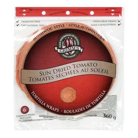 Sun Dried Tomato Tortilla Wraps Grimms Fine Foods