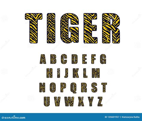 90 S Retro Alphabet Font Tiger Vintage Alphabet Vector 80 S 1990 S