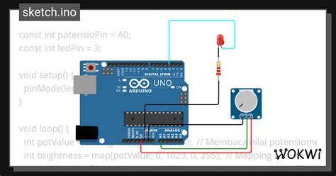 Potensio Wokwi Esp32 Stm32 Arduino Simulator