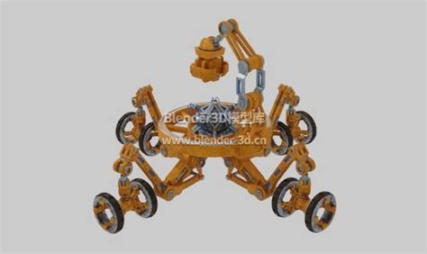 Blender 太空车机器人3d模型素材资源免费下载 Blender3d模型库