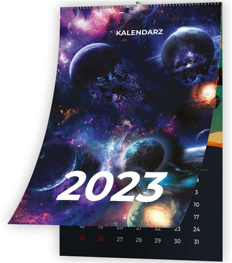 Kalendarz ścienny 2023 KOSMOS 13 stron A4 12440865801 oficjalne archiwum Allegro