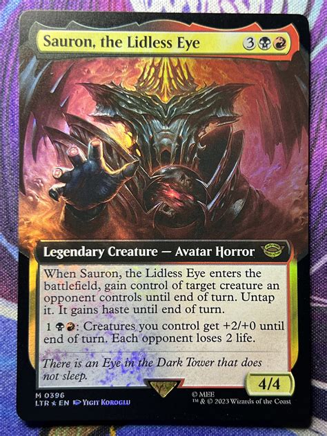 Sauron The Lidless Eye Ltr Full Art Foil Bootleg Mage