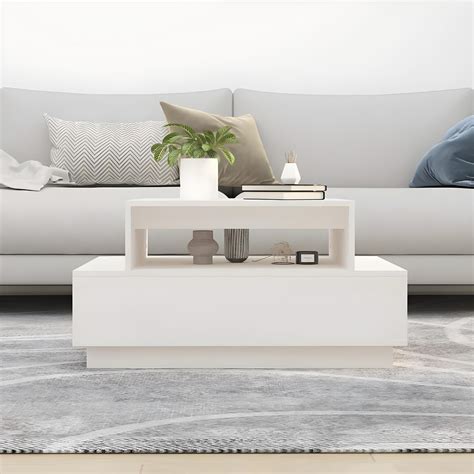 Table Basse Blanc X X Cm Bois Massif De Pin
