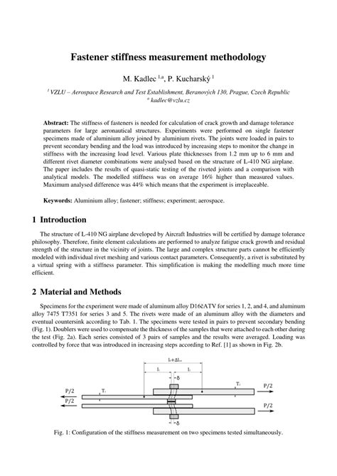 pdf fastener stiffness measurement methodology