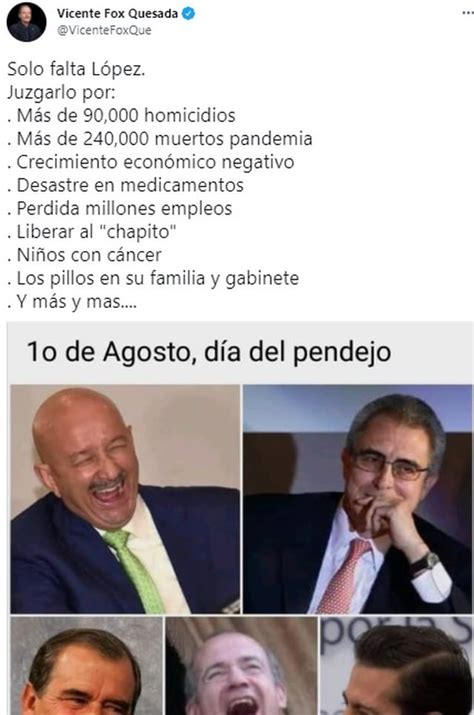 Vicente Fox Llama “pendejos” A Quienes Participen En Consulta Popular