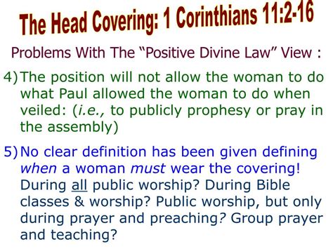 Ppt The Head Covering 1 Corinthians 11 2 16 Powerpoint Presentation