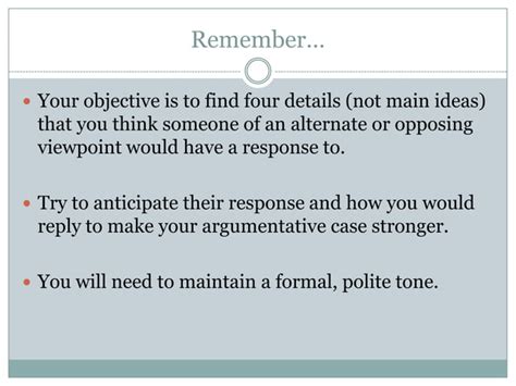 Counter Arguments PPTX Education