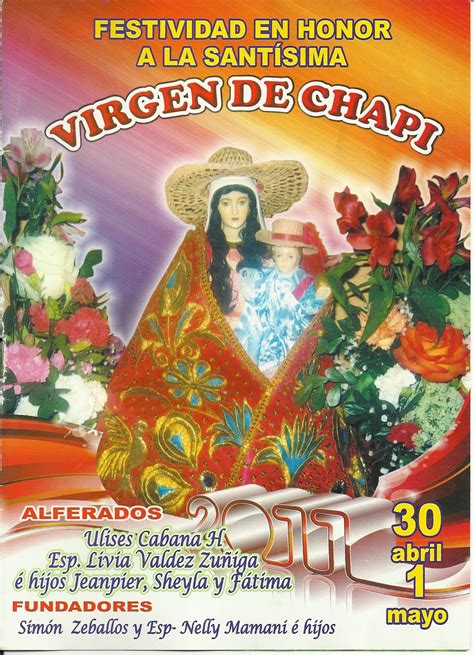 Vilconta Festividad De La Virgen De Chapi De Llanca