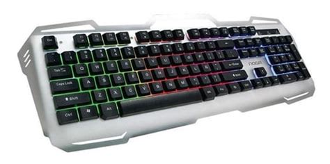 Teclado Gamer Led Luces Retroiluminado Usb Pc Noga Nkb K10 Color Del