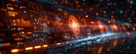 Digital Interface Illustrating Mitigating Risks In Cybersecurity With Data Analytics And