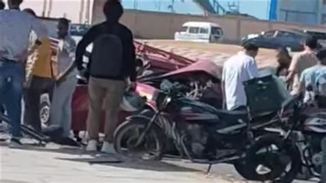 حادث مميت بطريق السويس مصرع سائق واصابه أخرين في تصادم ٣ سيارات
