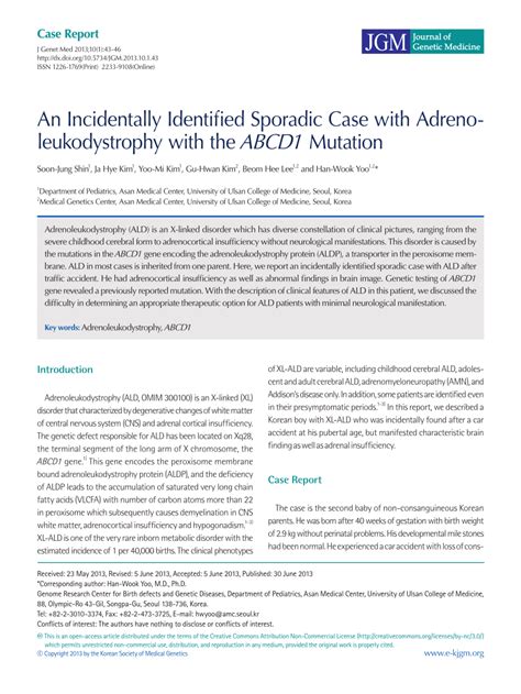 Pdf An Incidentally Identified Sporadic Case With