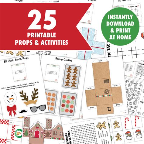 25 Printable Elf Prop And Activity Bundle Pjs And Paint®