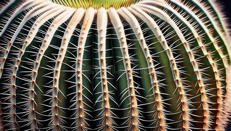 Macro Shot Of Cactus Spines With Unique Patterns Stock Illustration