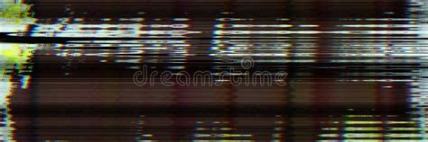 Digital Glitch And Distortion Noise Effect Panoramic Banner Futuristic Cyberpunk Tv Media Error
