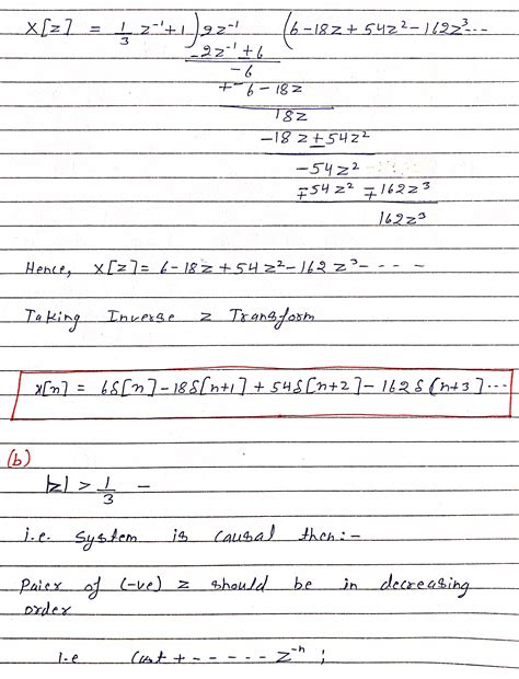 Solved 7 By Division Find The Inverse Z Transform Of Xz 2z 1
