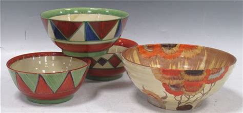 Clarice Cliff Four Clarice Cliff Bowls Mutualart