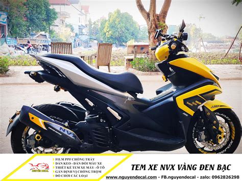 Tem Xe Nvx Vàng đen Bạc Nguyễn Decal Chuyên Dán Keo Xe Design Tem