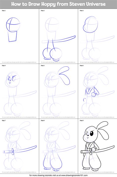How To Draw Hoppy From Steven Universe Steven Universe Step By Step DrawingTutorials