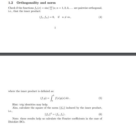 Solved 12 Orthogonality And Norm Check If The Functions Solved 12 Orthogonality And Norm Check If The Functions