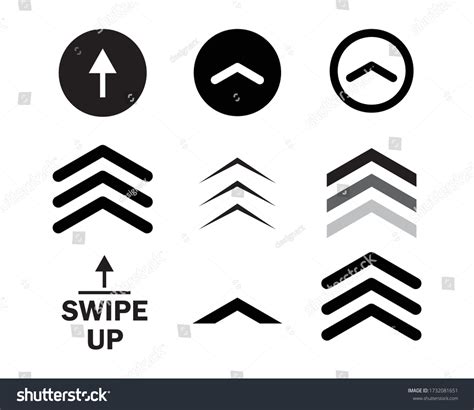 Swipe Set Buttons Social Media Black Stock Vector Royalty Free 1732081651 Shutterstock