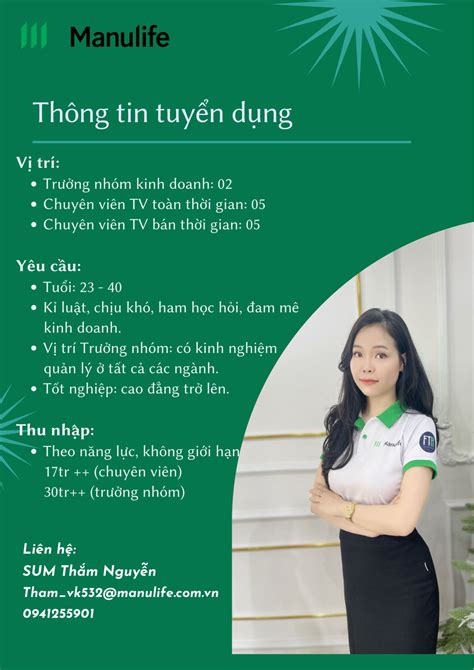 Tin tuyển dụng việc làm Công ty TNHH Bảo Hiểm Nhân Thọ Manulife Việt Nam CN Đà Nẵng