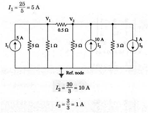 Nodal Method - Statement, Circuit Diagram, Formula, Solved Example Problems