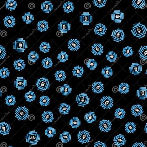 Elaboratore Di Linea Con Microcircuiti Licona Cpu Isolava In Modo Perfetto Lo Sfondo Nero Chip