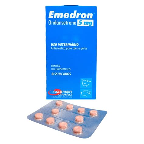 Emedron 5mg Antiemético Para Cães E Gatos Agener União 10 Comprimidos