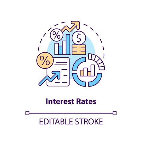 Premium Vector Interest Rates Concept Icon